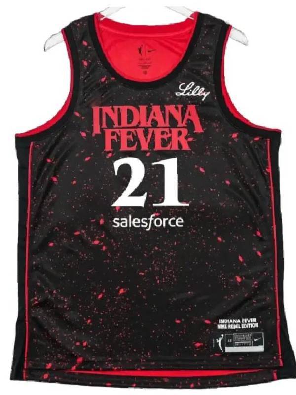Indiana Fever Makayla Timpson Stranger Things Rebel Swingman Jersey