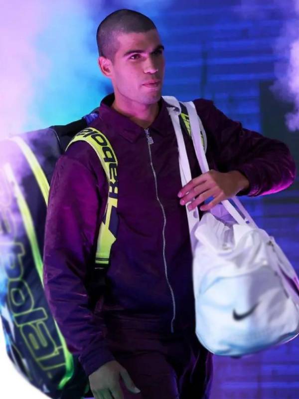 Carlos Alcaraz 2025 US Open Purple Jacket - Jacket Hub