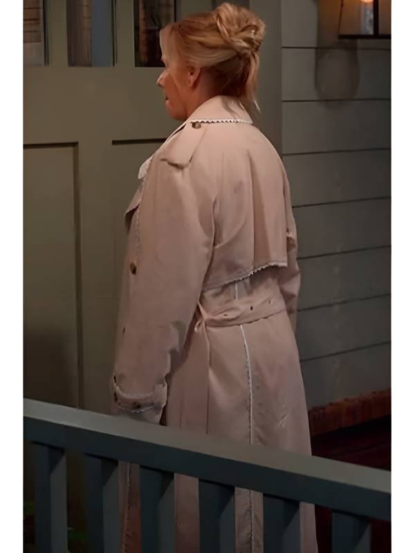 Leanne 2025 Leanne Morgan Lace Trim Trench Coat