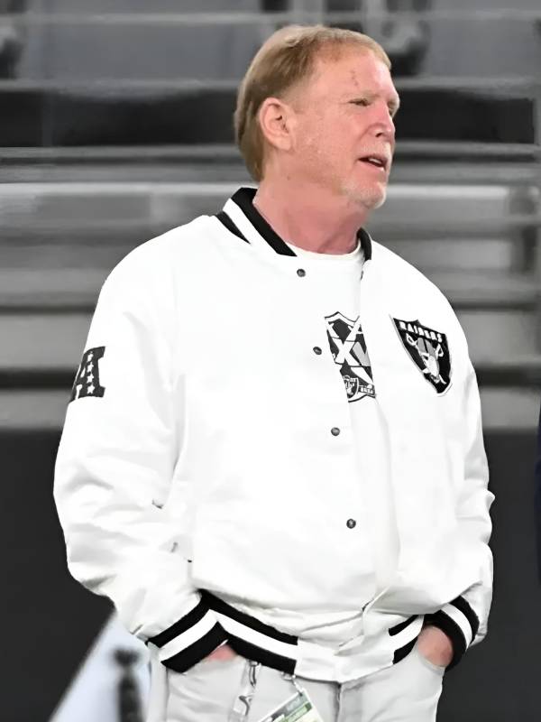Mark Davis NFL Preseason 2025 Raiders Bomber Jacket