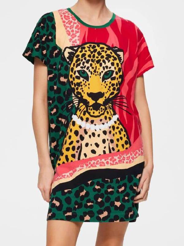 Home and Away 2025 Stephanie Panozzo Cheetah Print Tee