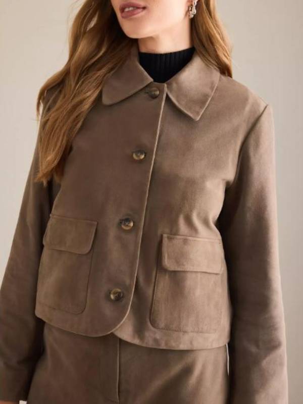 The Walking Dead Daryl Dixon S3 Beige Suede Crop Jacket