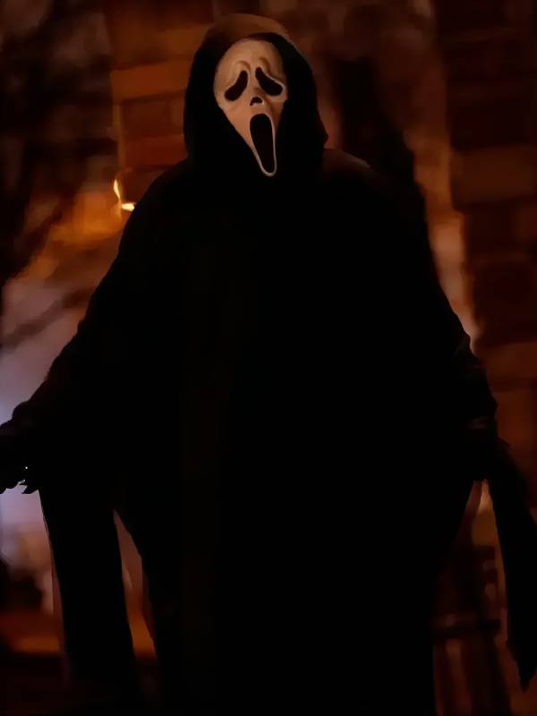 Scream 2026 Ghost Hooded Costume Black