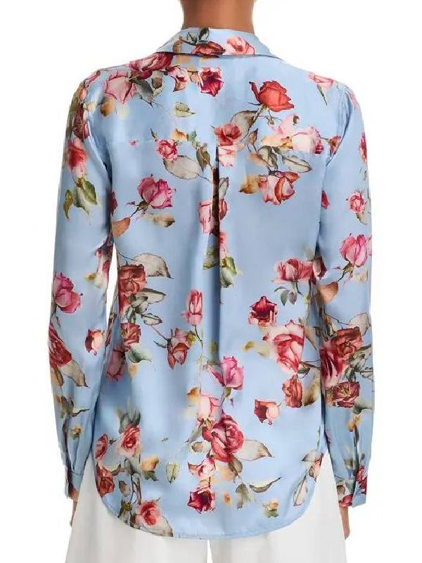 Days of Our Lives Gabi Hernandez Floral Button Down Blouse - Jacket Hub
