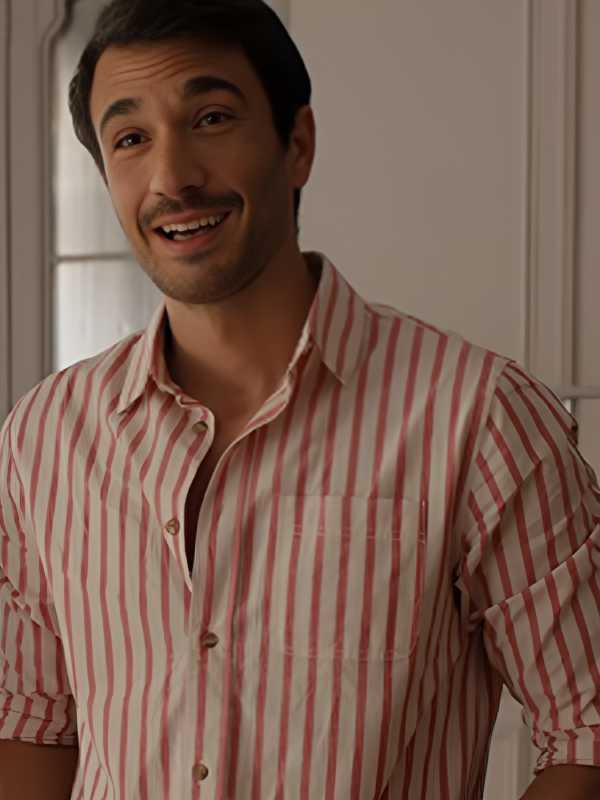 Emily In Paris Seaosn 5 Eugenio Franceschini Red Striped Shirt