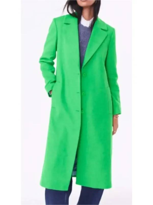 Run Away 2026 Clara Lioe Green Long Coat - Jacket Hub