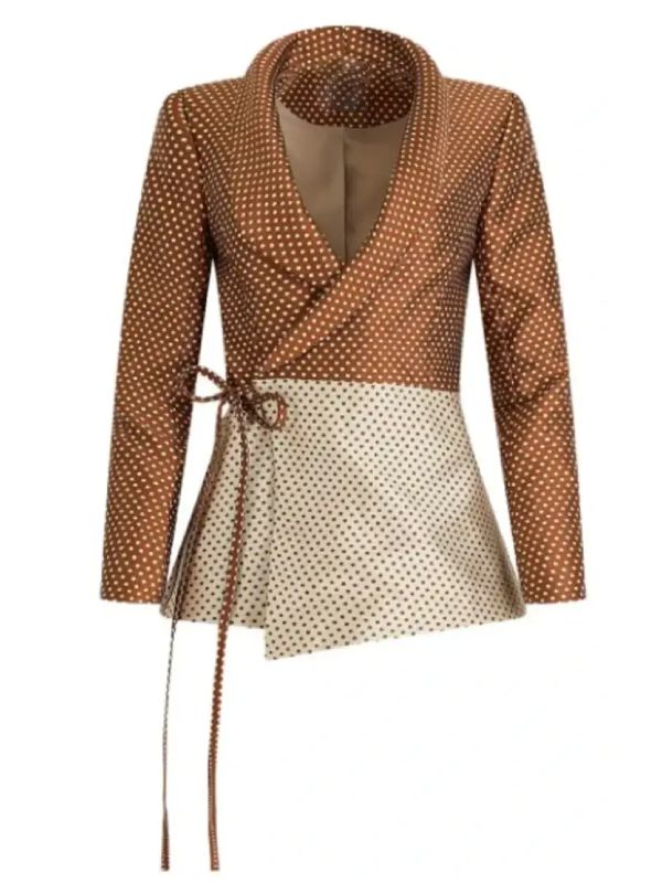 Tamron Hall Show 2026 Tamron Hall Polka Dot Wrap Blazer