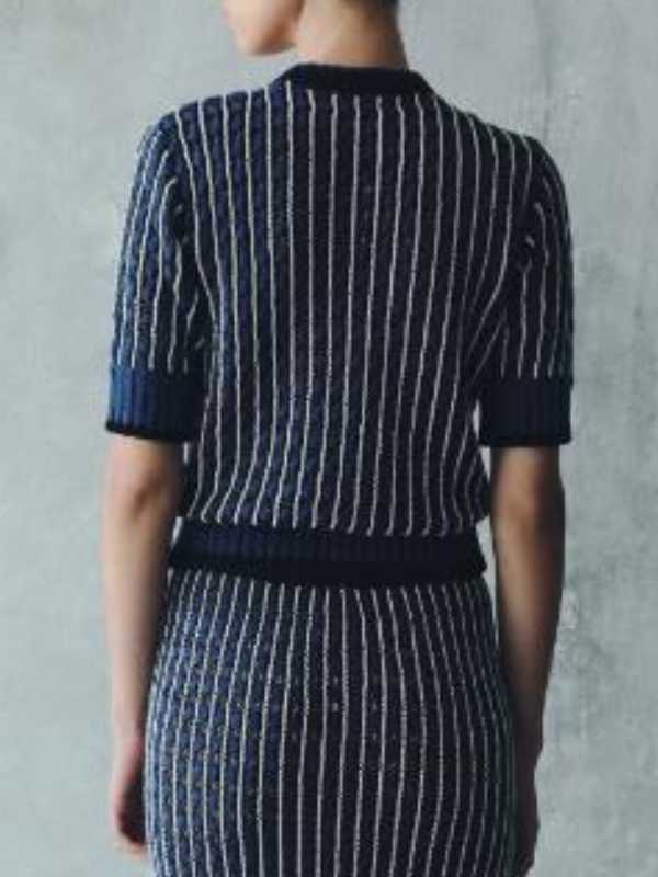 Will Trent S04 Iantha Richardson Blue Striped Sweater