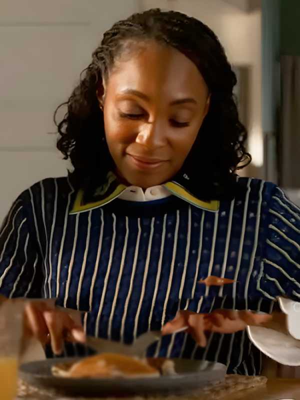 Will Trent S04 Iantha Richardson Blue Striped Sweater