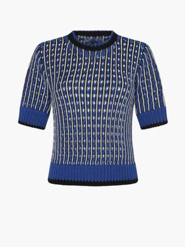 Will Trent S04 Iantha Richardson Blue Striped Sweater