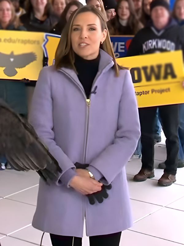 Good Morning America 2026 Mary Bruce Purple Lodge Coat