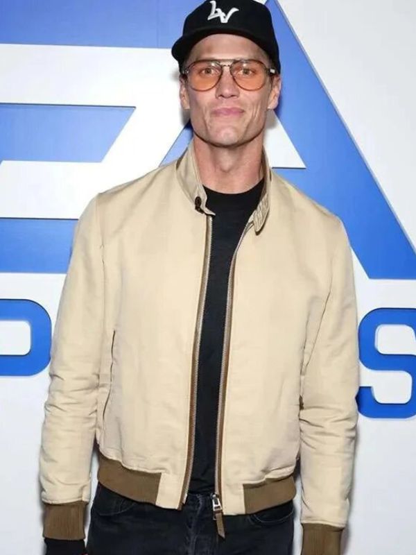 Super Bowl 2026 Tom Brady Beige Bomber Jacket - Jacket Hub