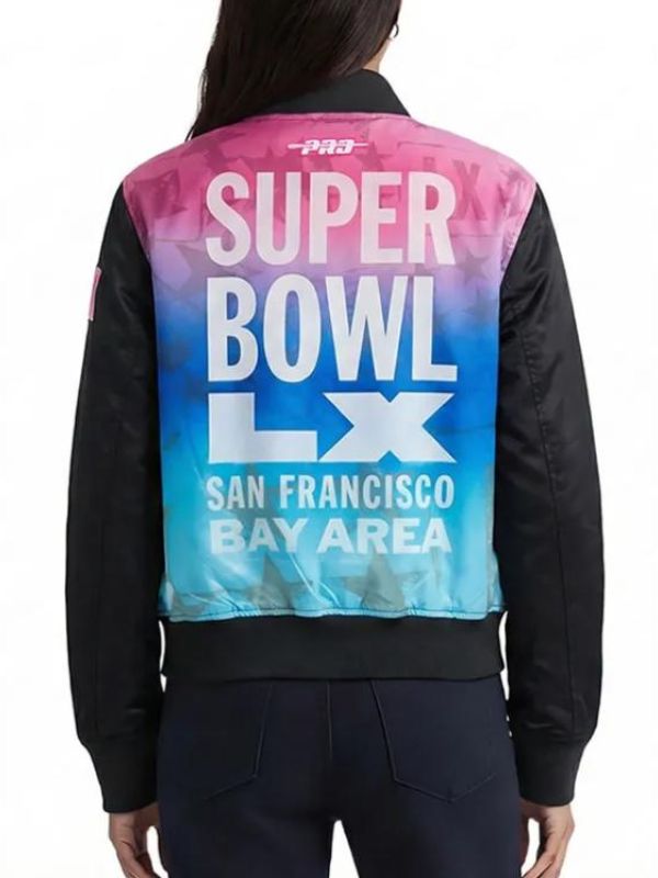 Super Bowl LX Black Satin Jacket - Jacket Hub